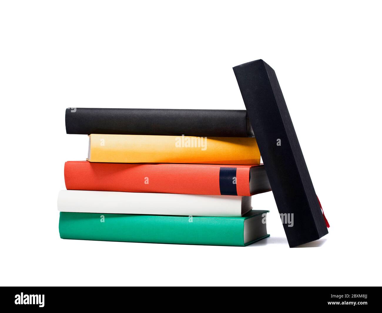 pile of books with blank spines isolated on white background Stock ...
