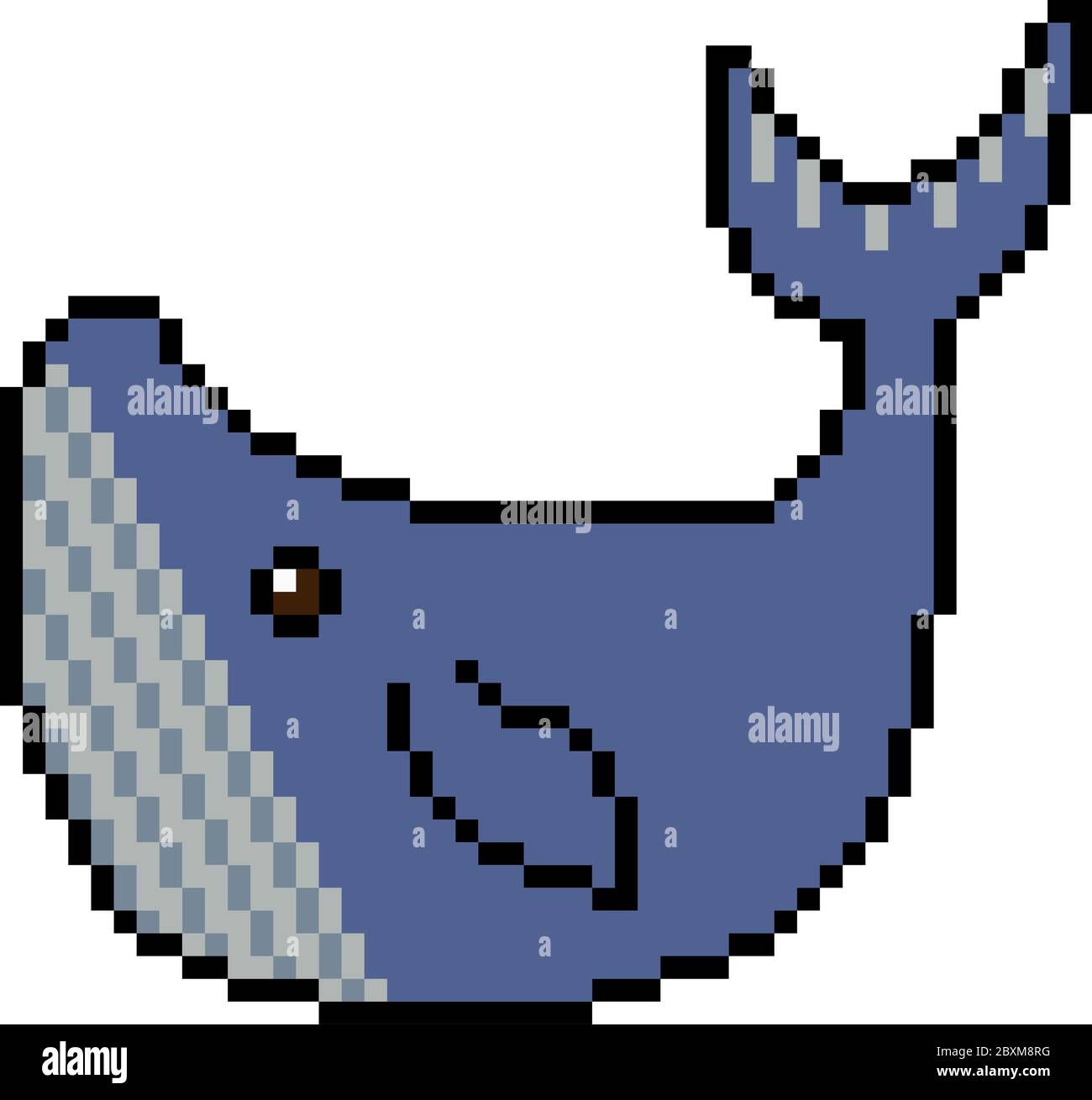 Whale pixel vector vectors hi-res stock photography and images - Alamy