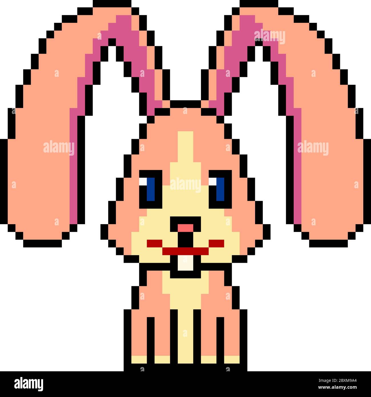 Vector Pixel Art Bunny Isolated Stock Vector Image Art Alamy | atelier ...