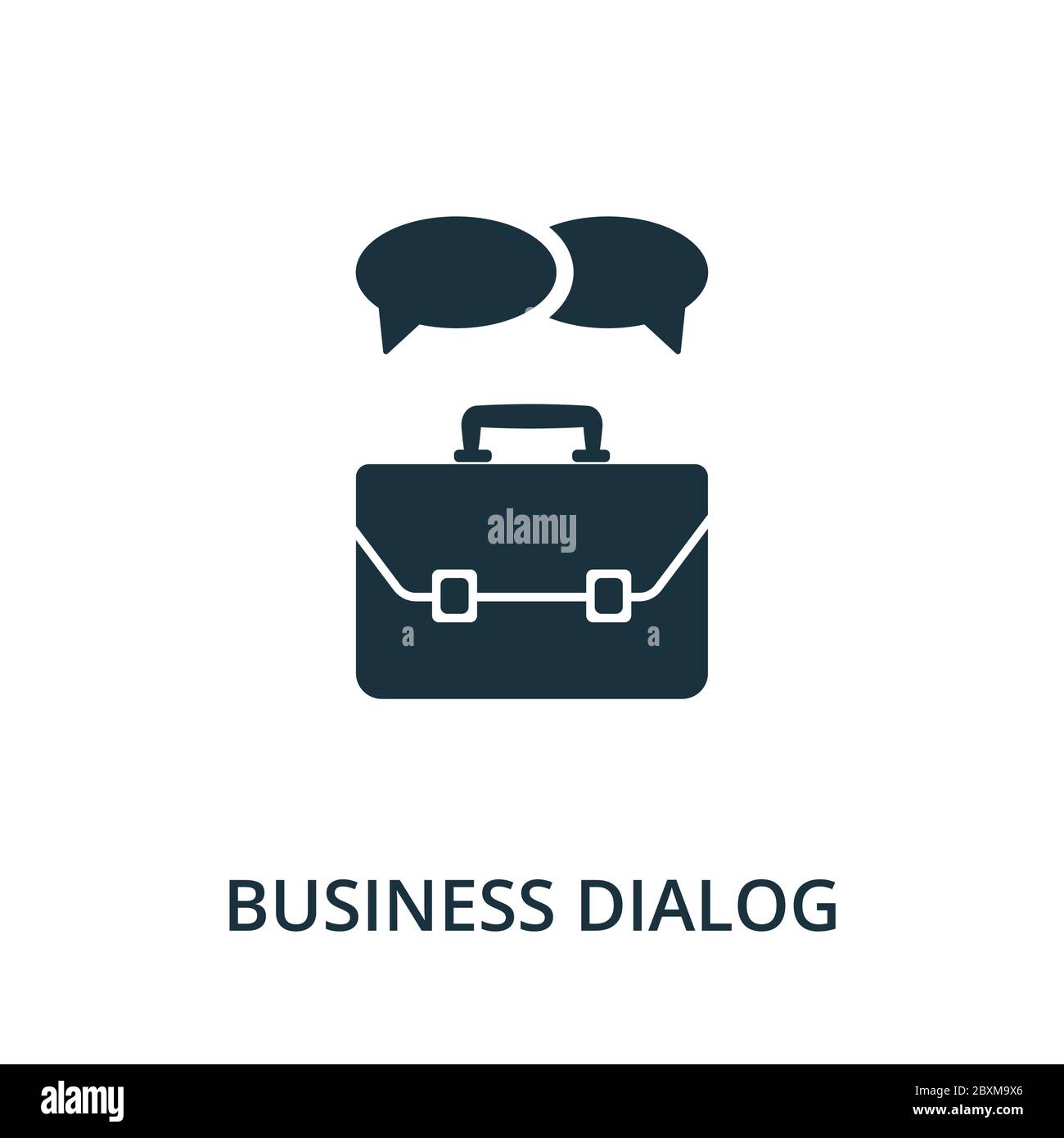 Business Dialog icon from reputation management collection. Simple line ...