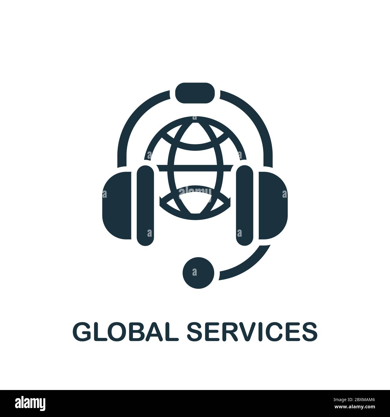Global Services icon. Simple element from business organization ...
