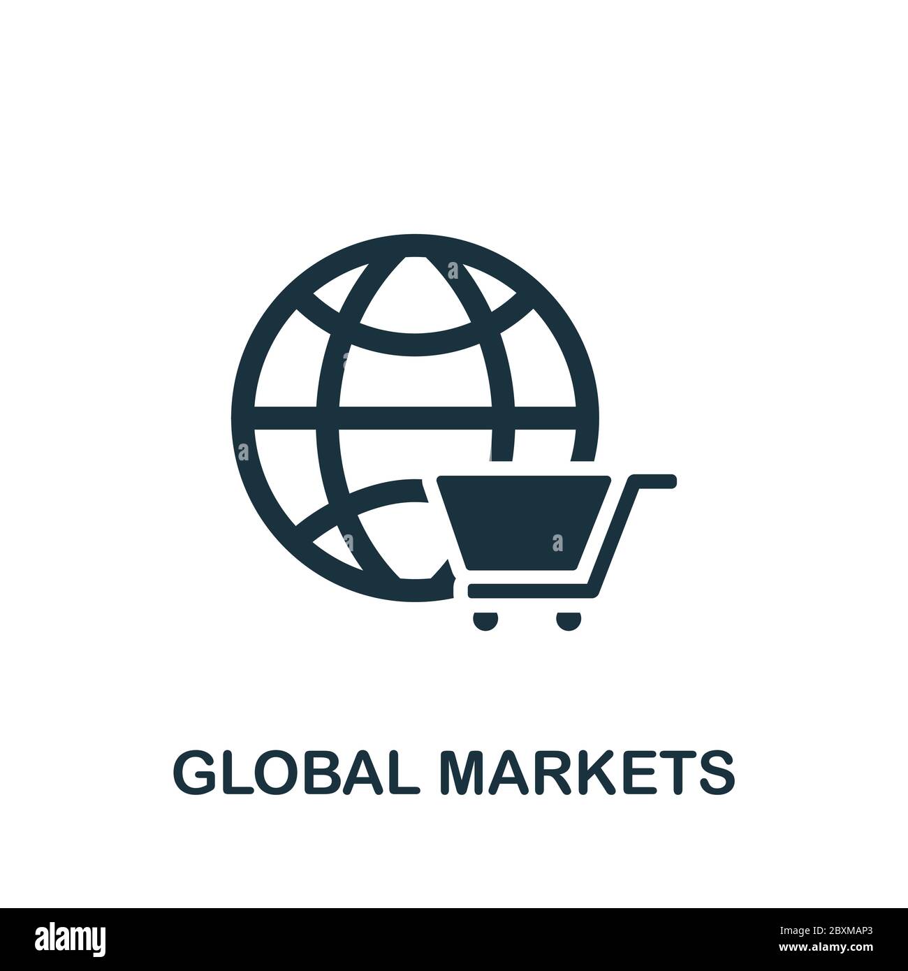 Global Markets icon. Simple element from business organization ...