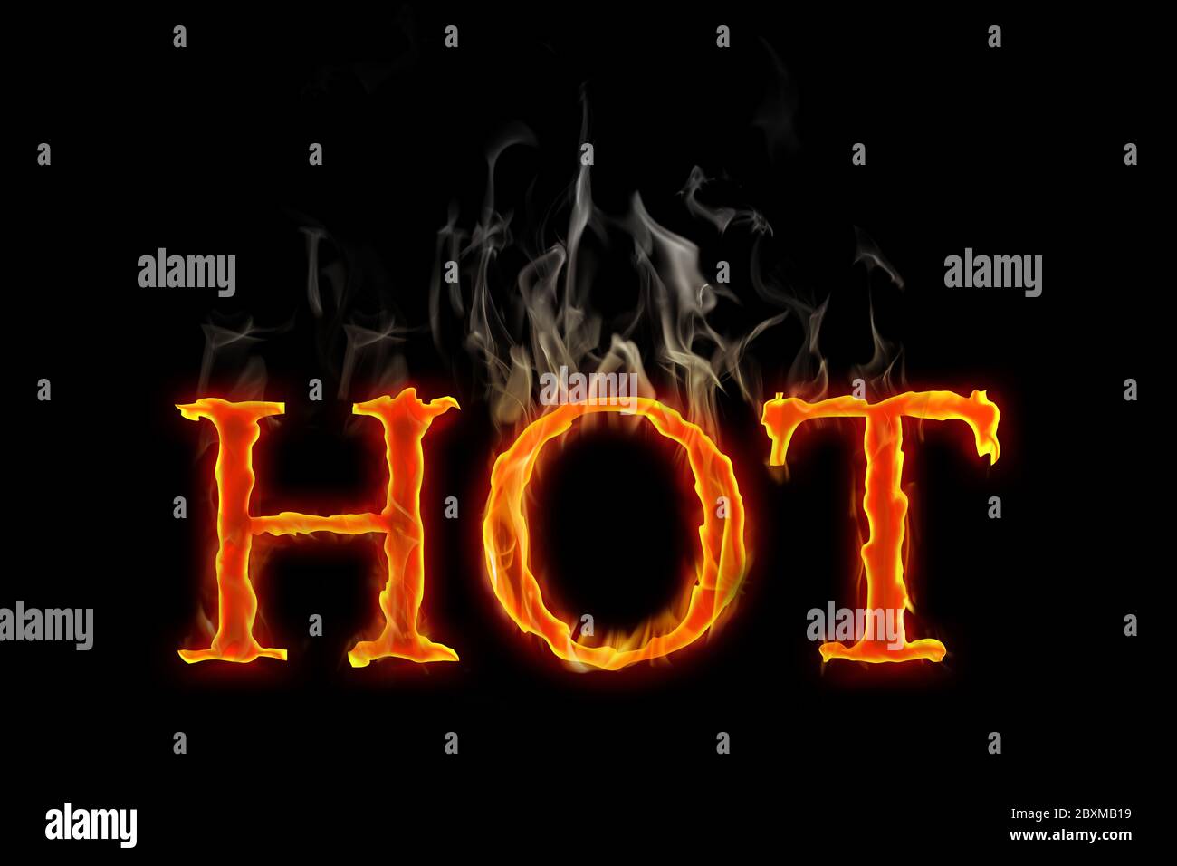 Burning font flame letters hi-res stock photography and images - Alamy
