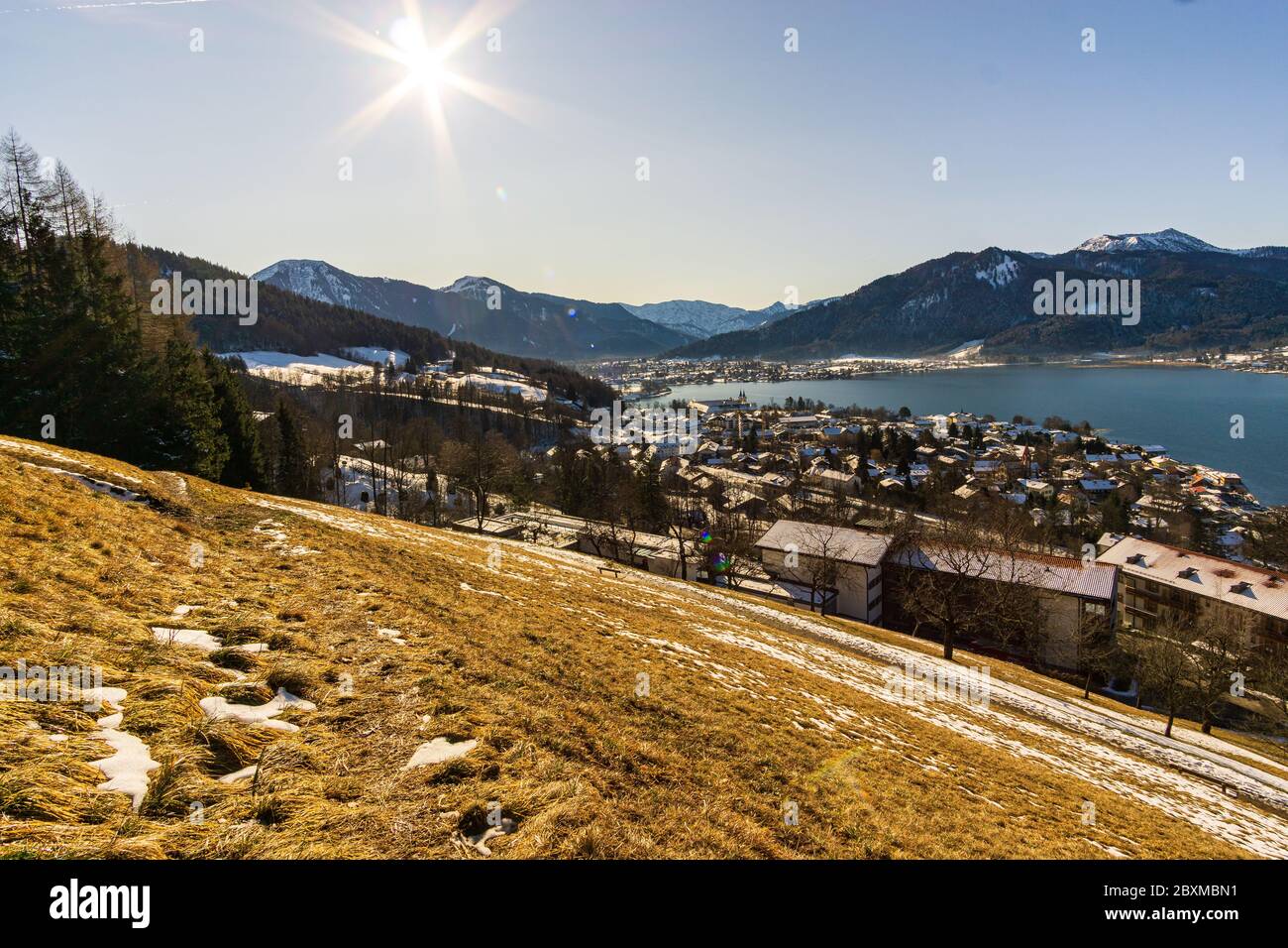 The Bavarian alps on lake Tegernsee Stock Photo - Alamy