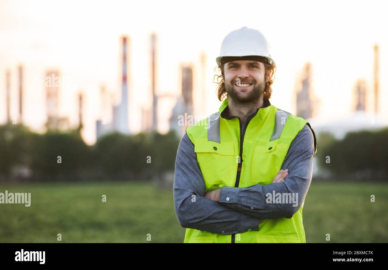 Engineer looking at camera outside hi-res stock photography and images ...