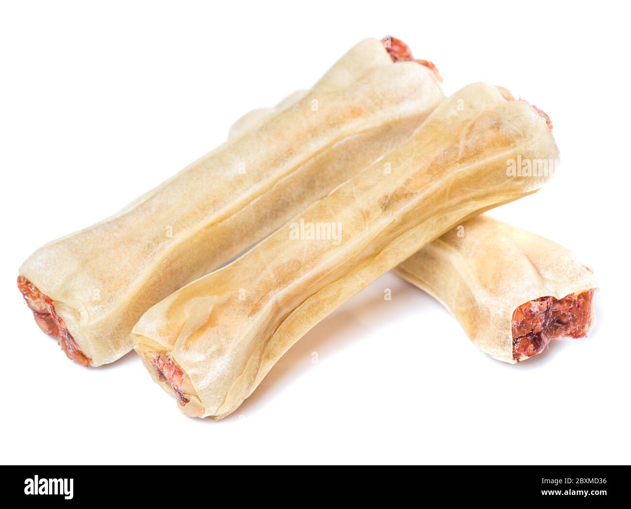 Dog bone food on white Stock Photo - Alamy
