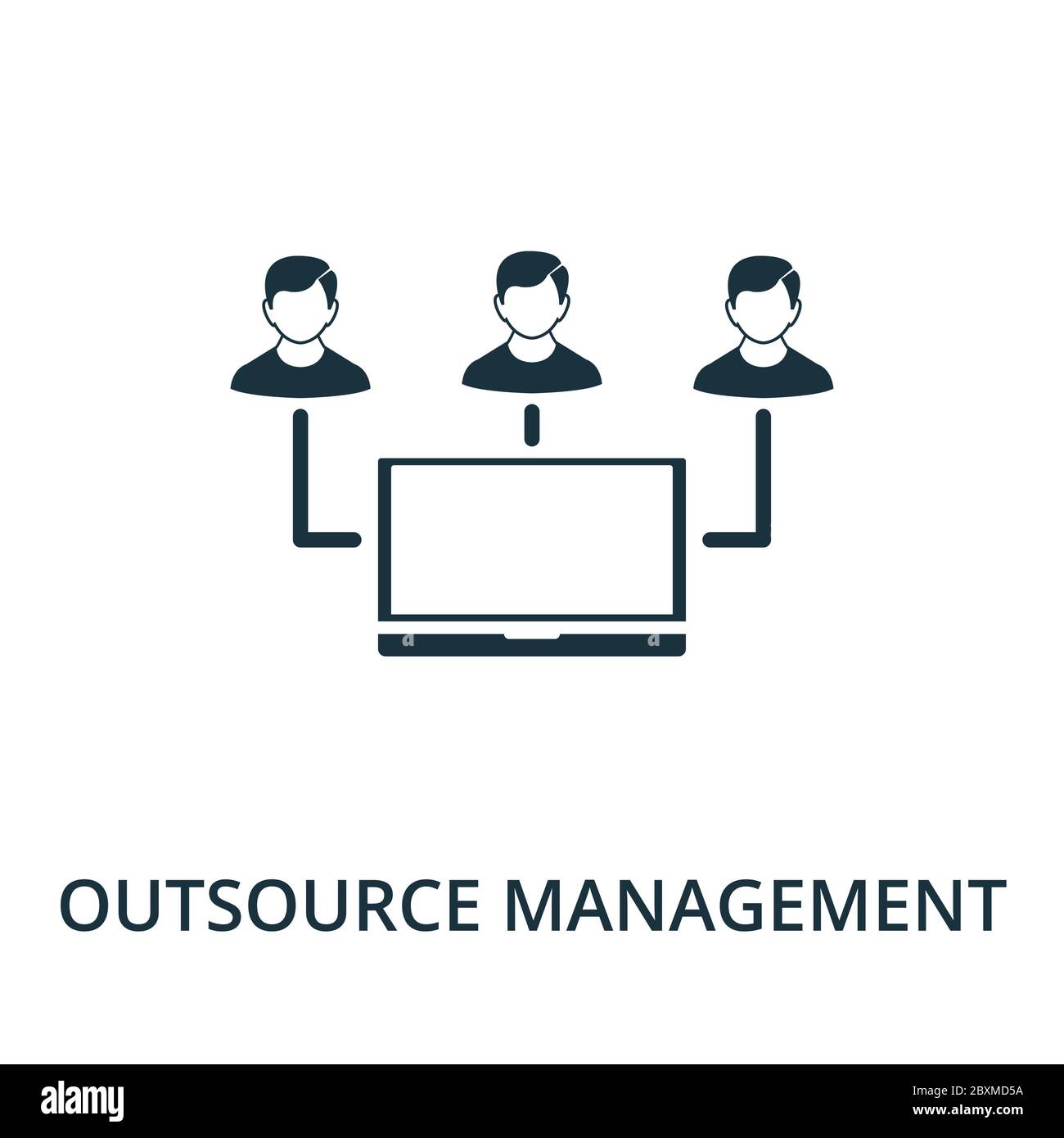 Outsource Management icon from reputation management collection. Simple ...