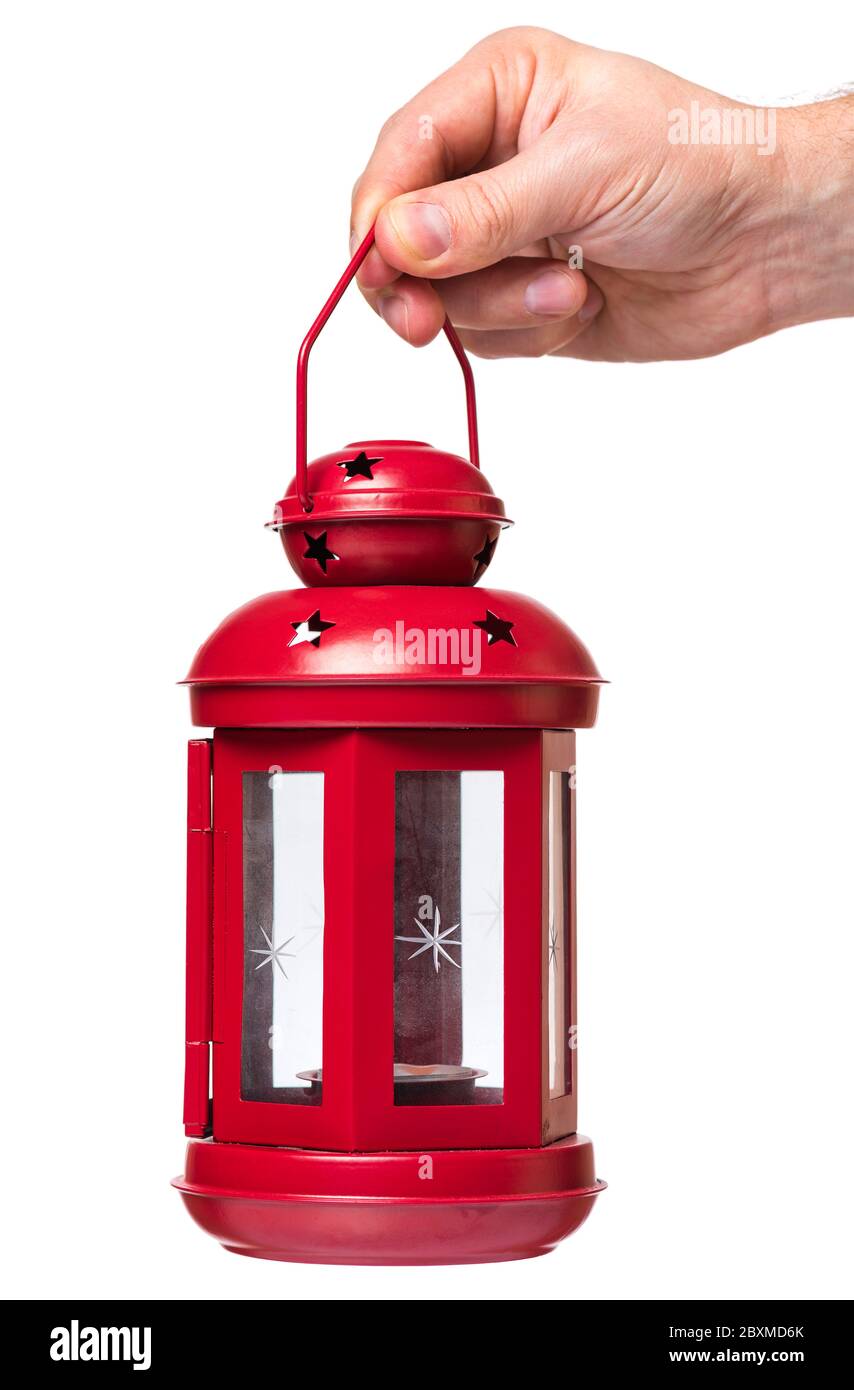 Hand holding red lantern Stock Photo - Alamy