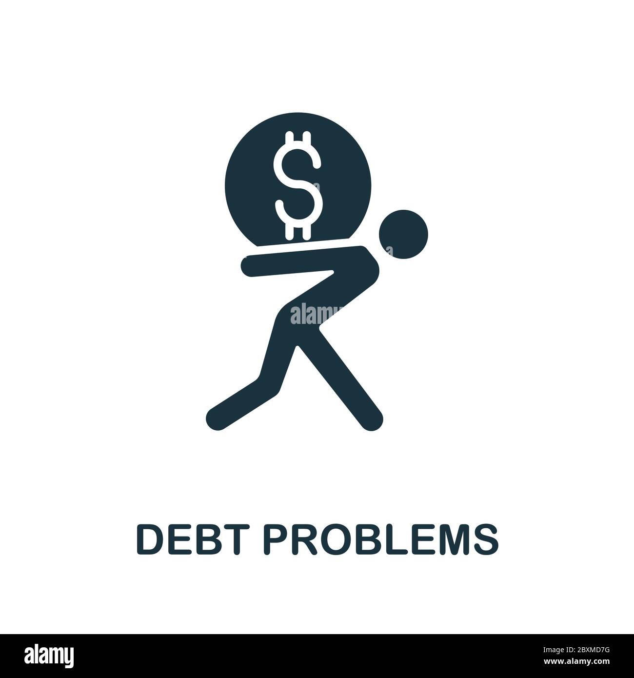 Debt Problems icon. Simple element from business organization ...