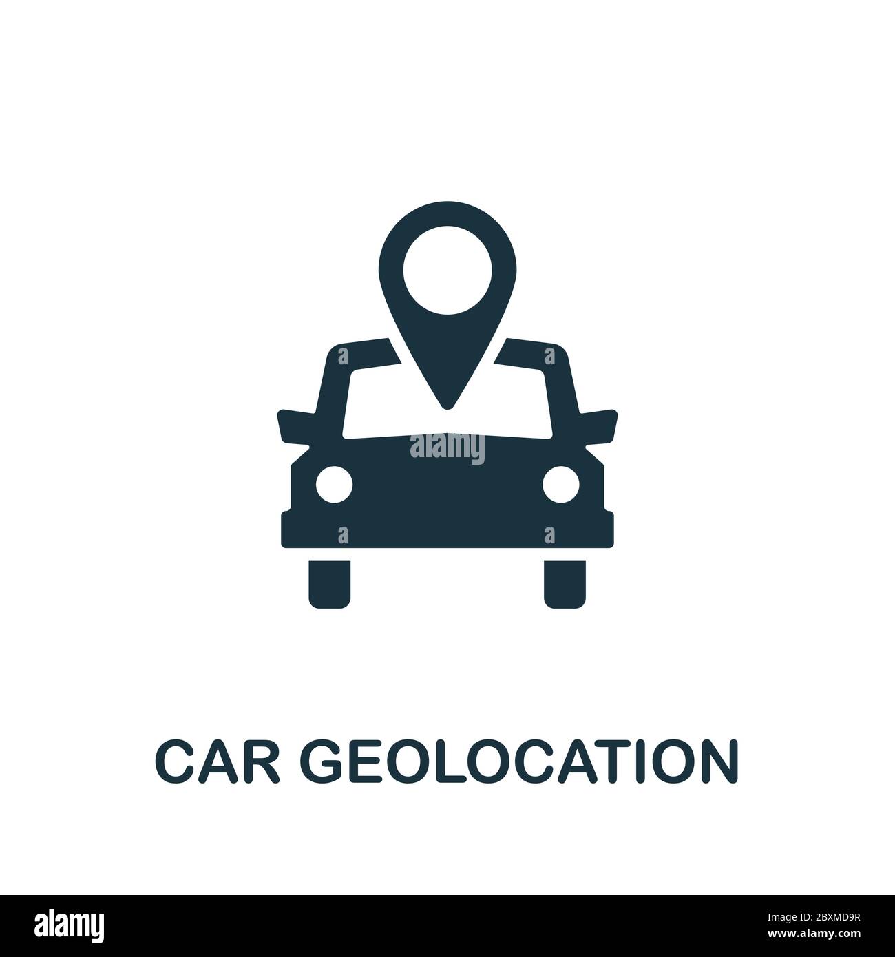 Car Geolocation icon. Simple element from carsharing collection. Creative Car Geolocation icon ...