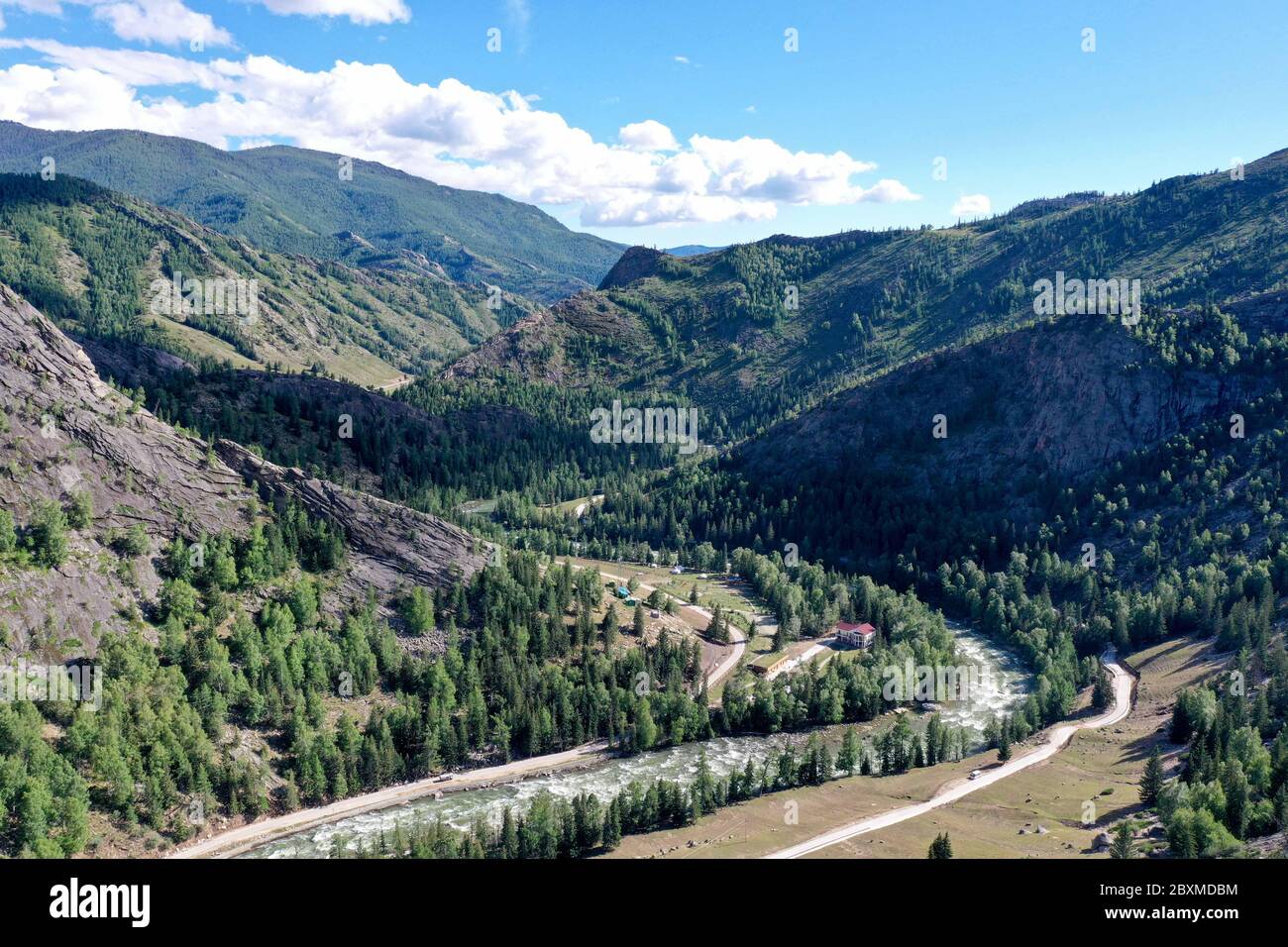 Fuyun. 7th June, 2020. Aerial photo taken on June 7, 2020 shows a view ...