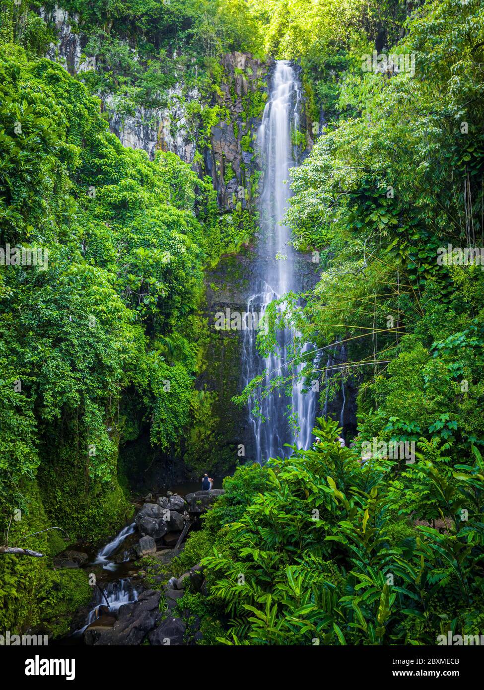 Maui, Hawaii Hana Highway, Wailua Falls, near Lihue, Kauai in Road to ...