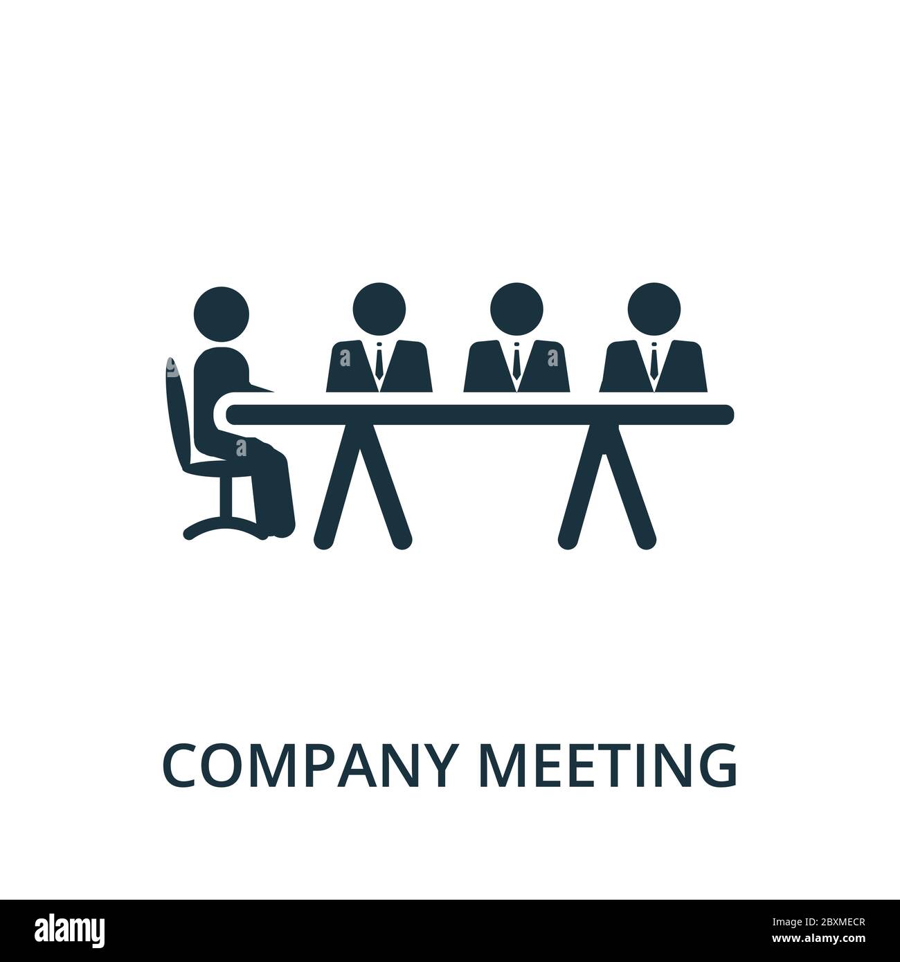 Company Meeting icon from reputation management collection. Simple line ...