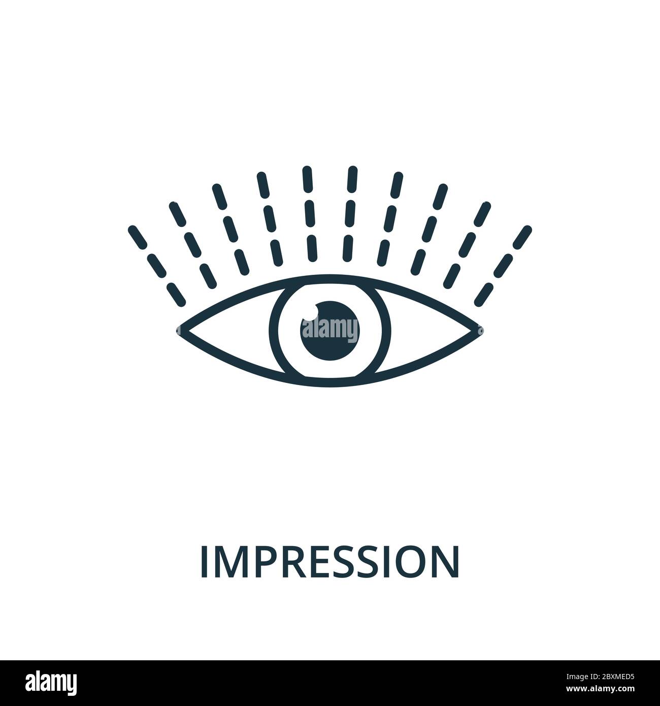Impression icon from reputation management collection. Simple line ...