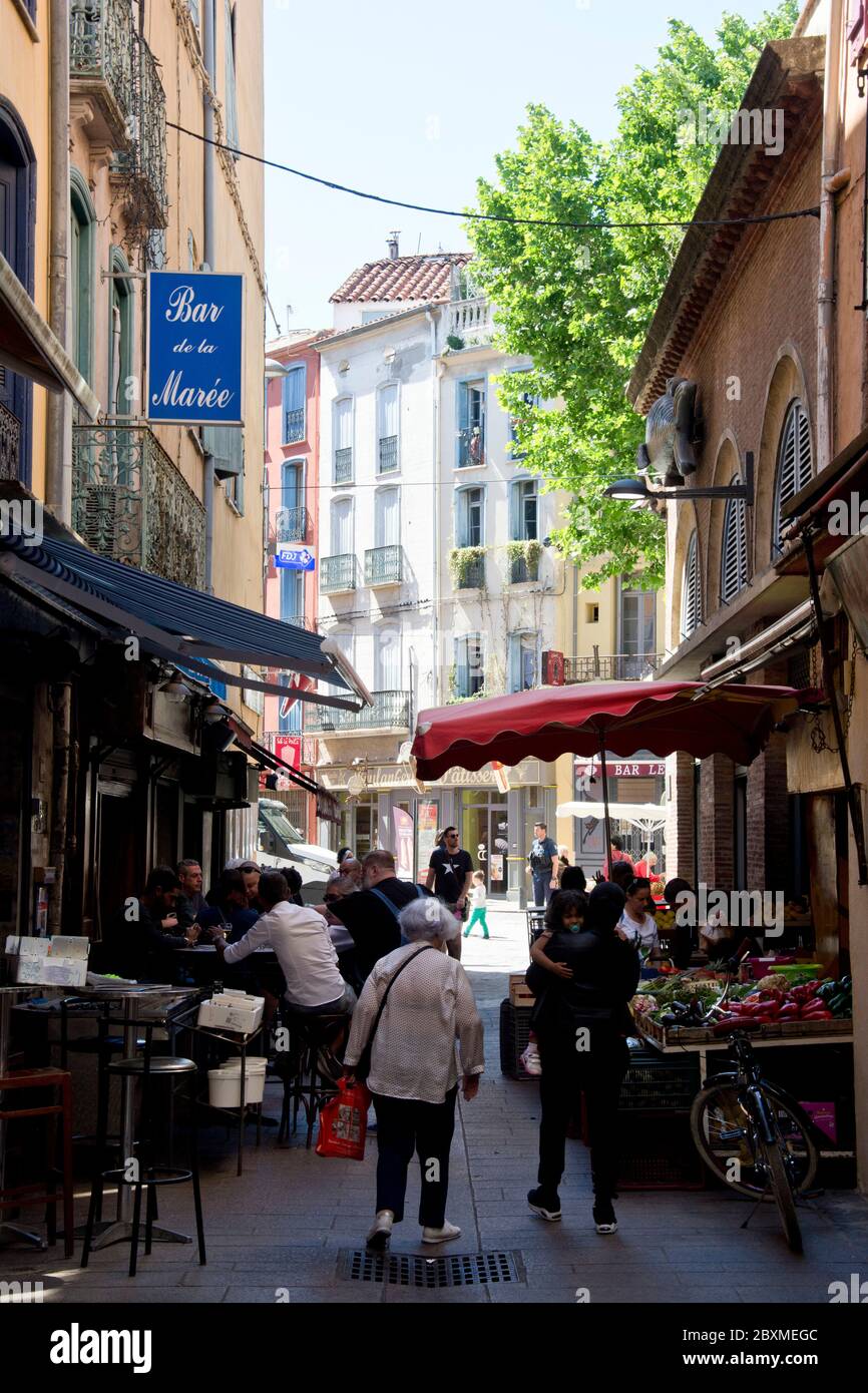Eindrücke aus der Altstadt von Perpignan, Hauptstadt der Region ...