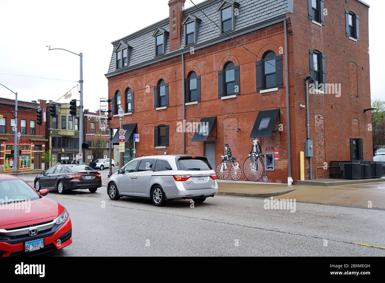 Exterior architecture and building design of road and street in Saint ...