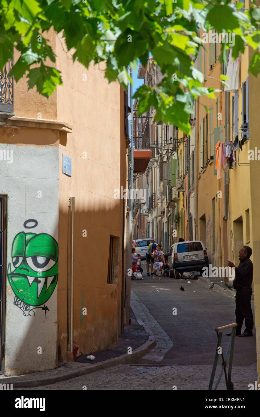 Eindrücke aus der Altstadt von Perpignan, Hauptstadt der Region ...