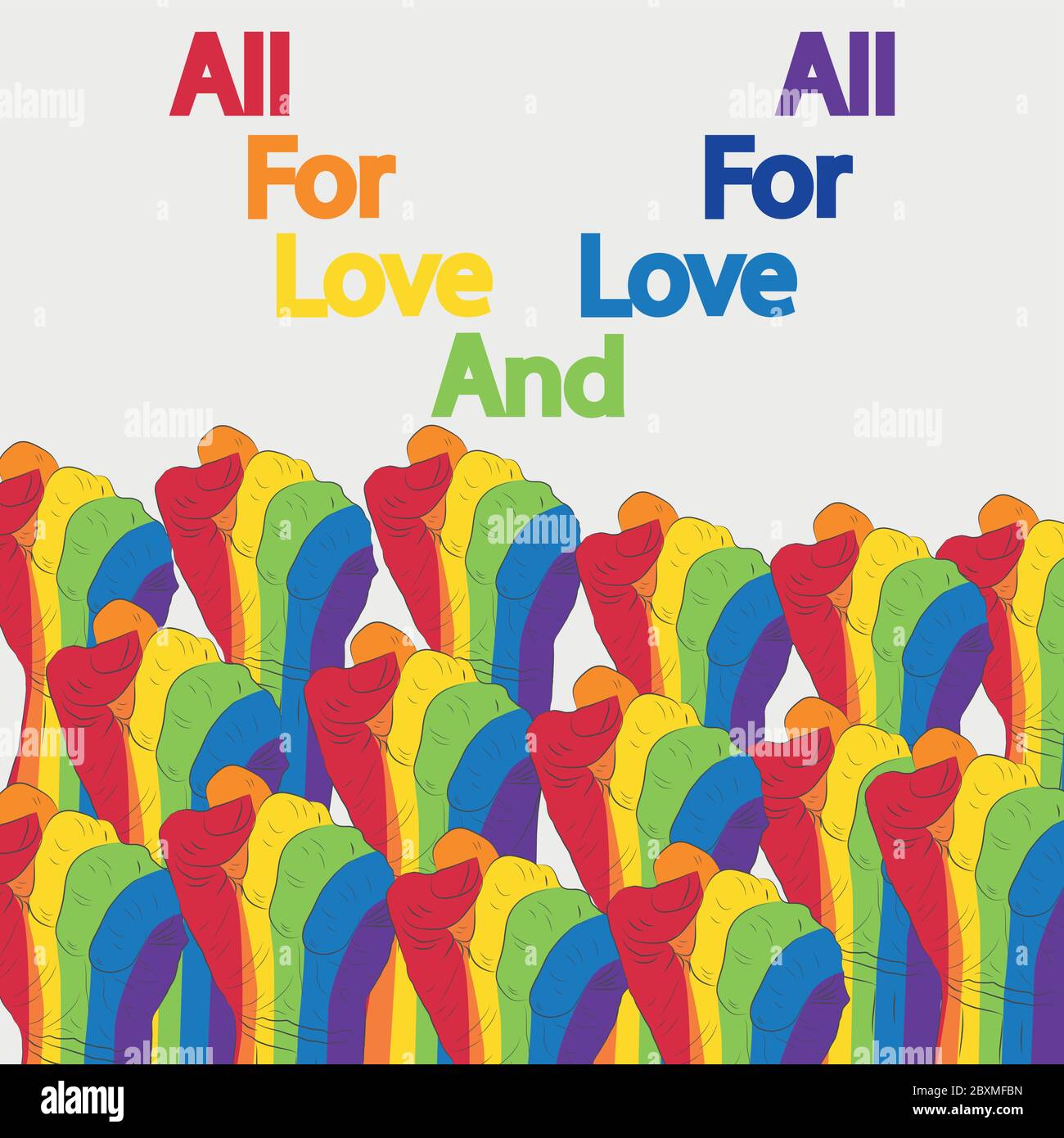 LGBT society. Gay rights. Freedom Day. Parade, poster. Hands Stock ...