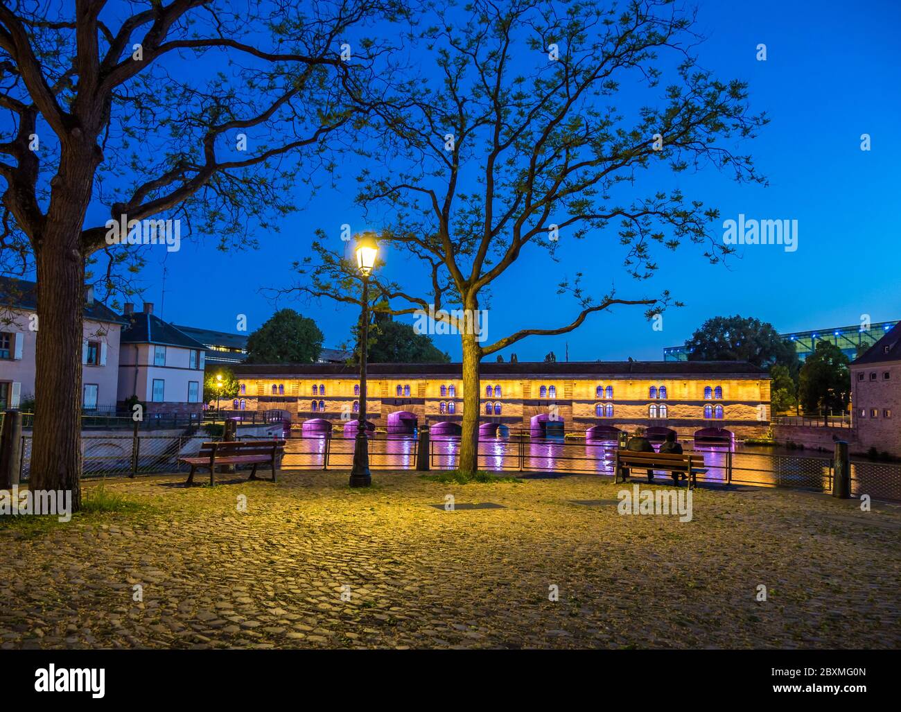 Tourist area "Petite France" in Strasbourg, France and covered bridges ...