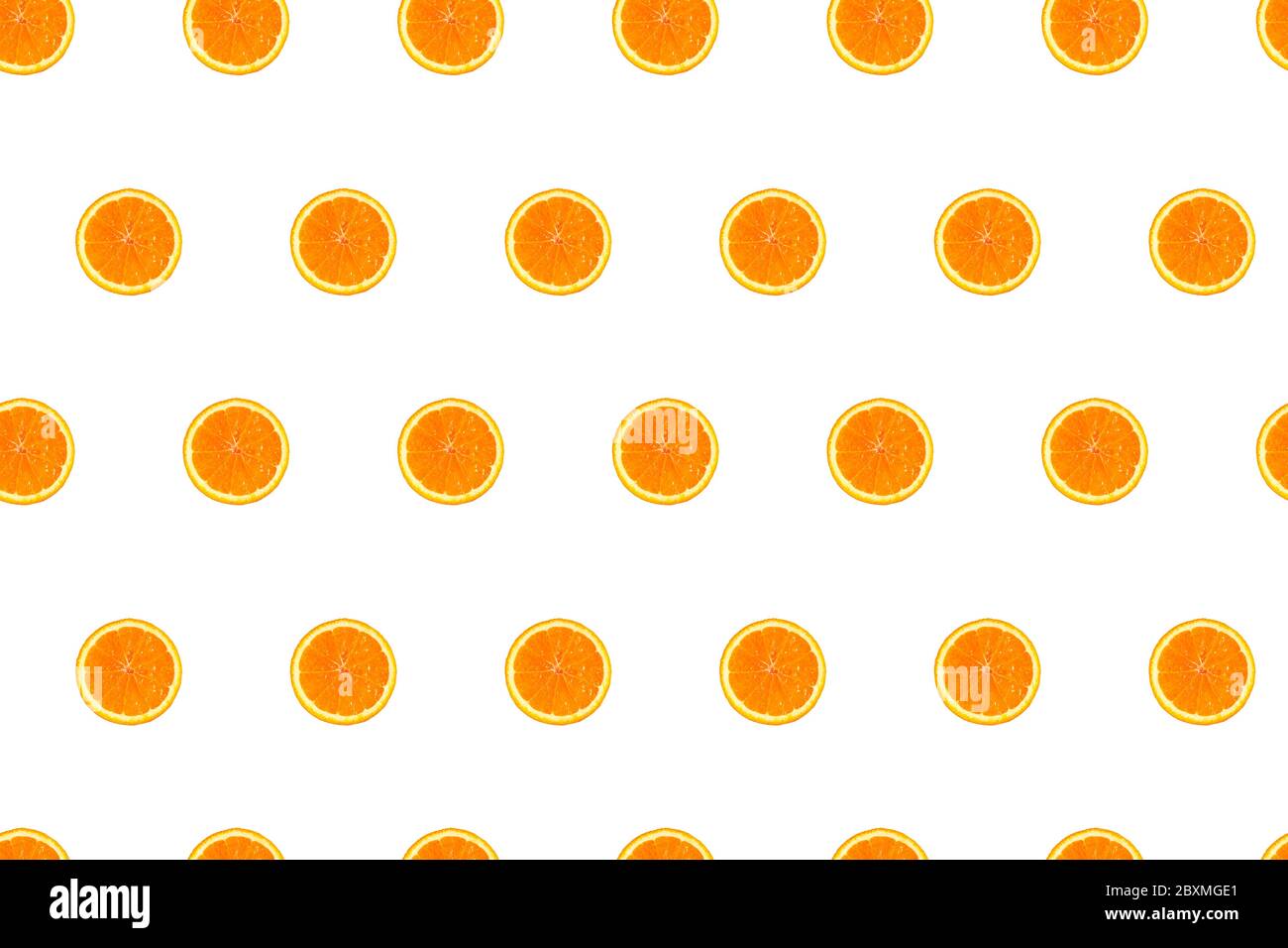 orange halves isolated on white seamless pattern Stock Photo - Alamy