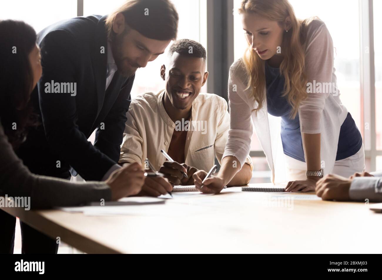 Businessman writing business plan hi-res stock photography and images ...