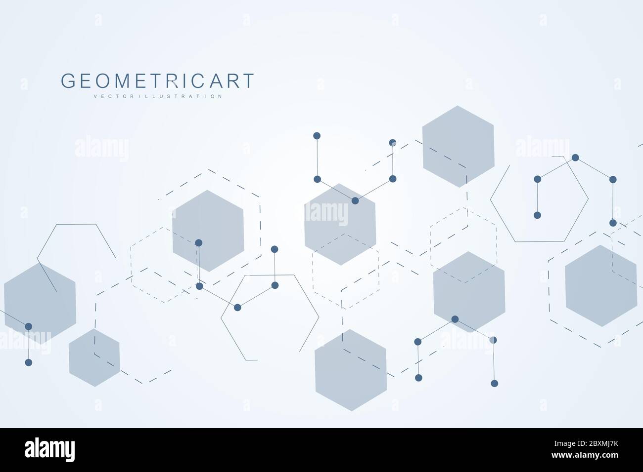 Hexagonal Abstract Background Big Data Visualization Global Network