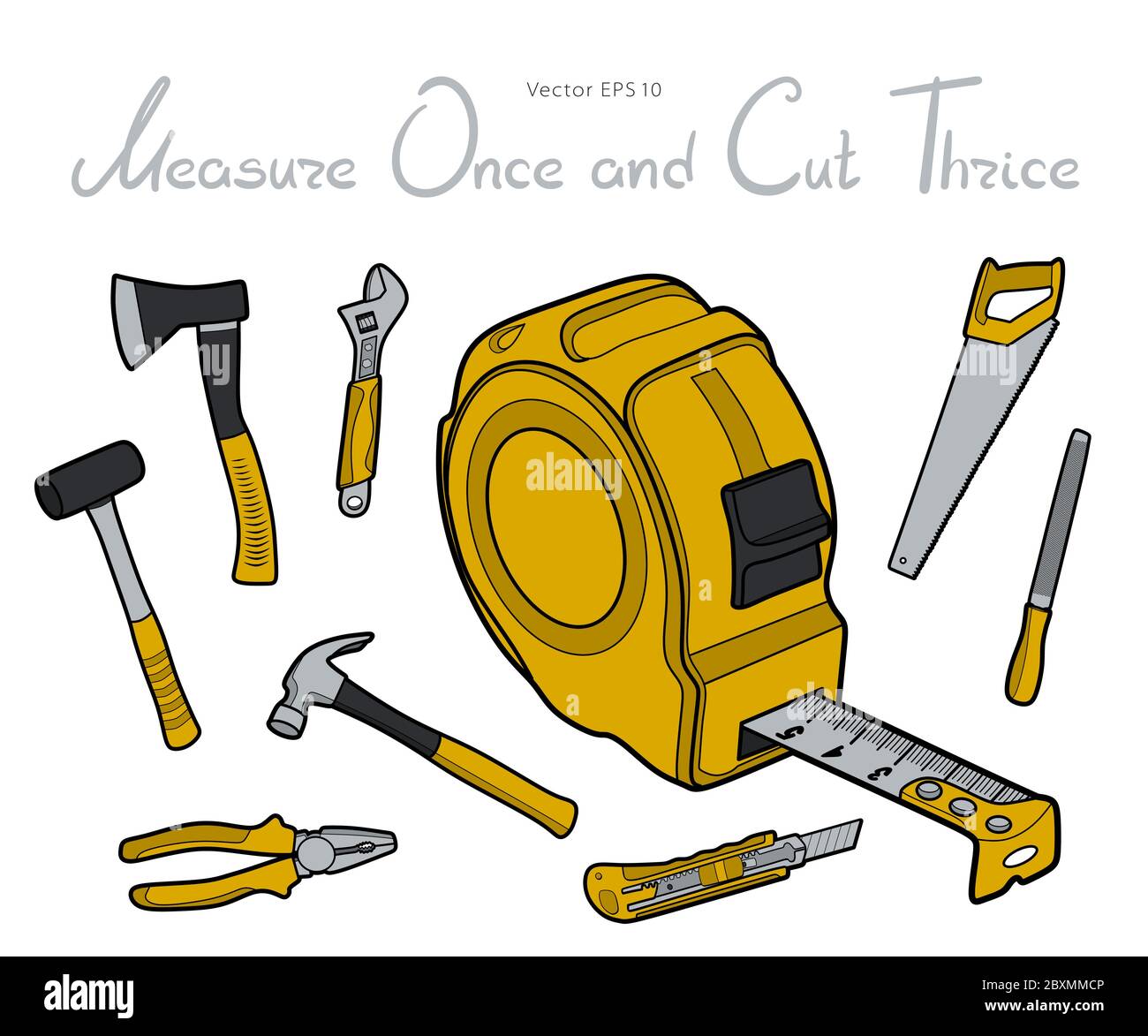 Working tools icon set vector illustration line art Stock Vector Image ...