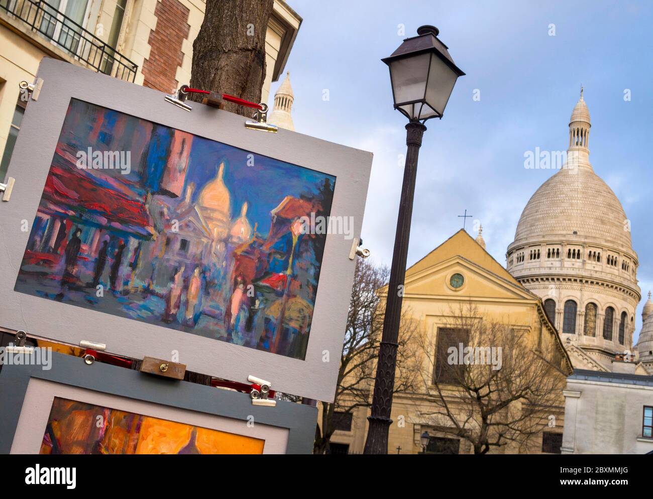 Place du tertre paintings hi-res stock photography and images - Alamy