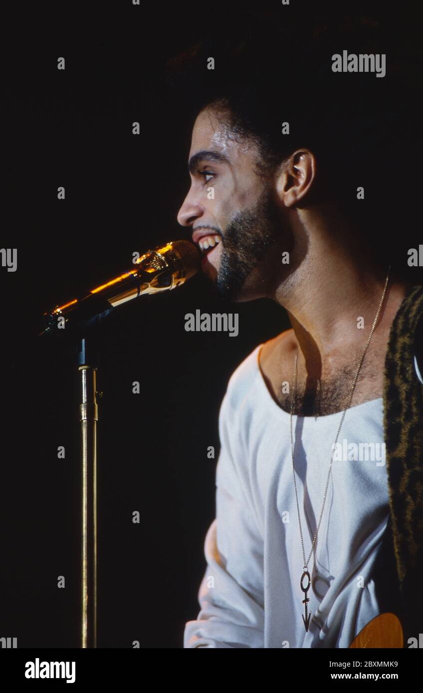 Prince live in concert, Kiel, Deutschland 1990 Stock Photo - Alamy