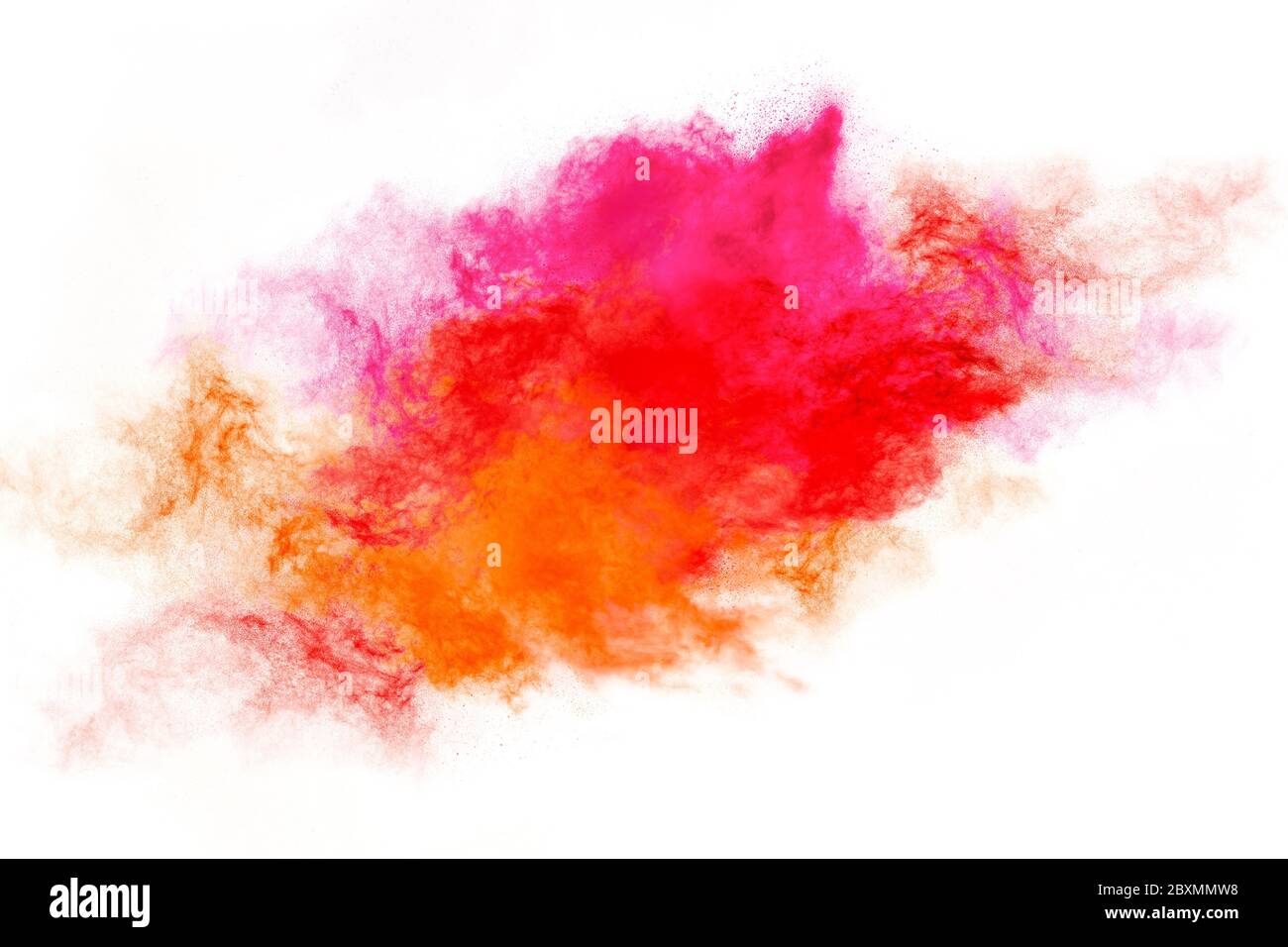 Color explosion. Abstract design of a colorful dust cloud isolated on ...