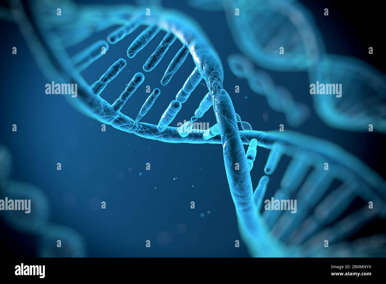 Digital illustration human DNA strand Stock Photo - Alamy