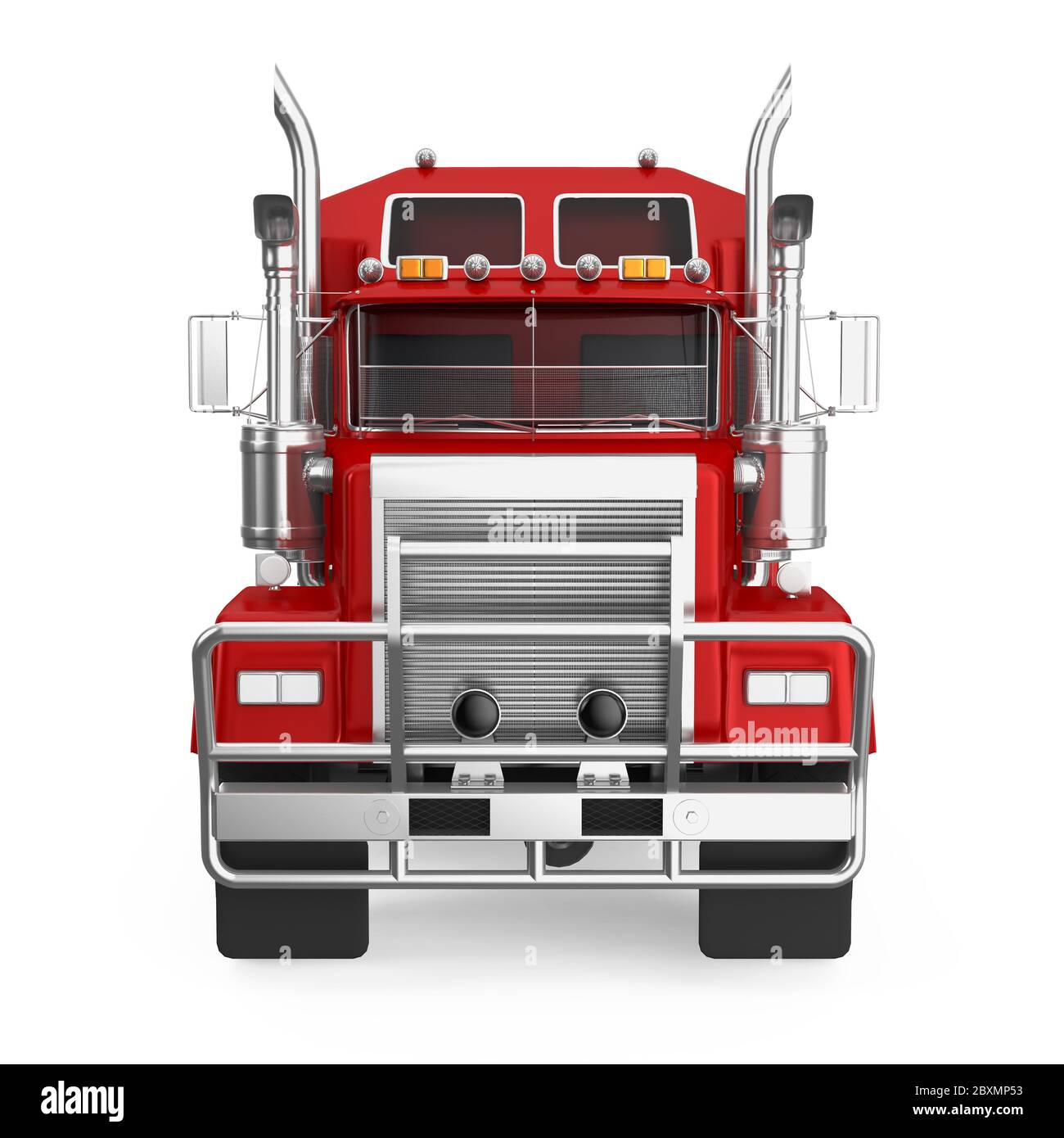 Red semi truck tractor Cut Out Stock Images & Pictures - Alamy