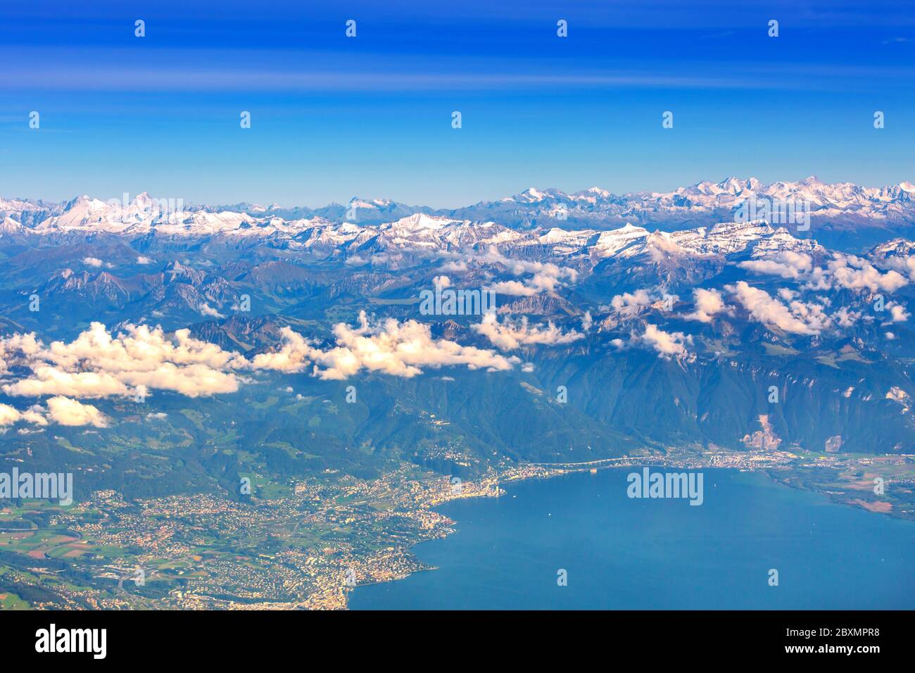 Aerial view of the swiss alps hi-res stock photography and images - Alamy
