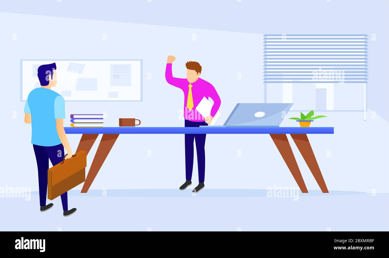 Business meeting two young Stock Vector Images - Alamy