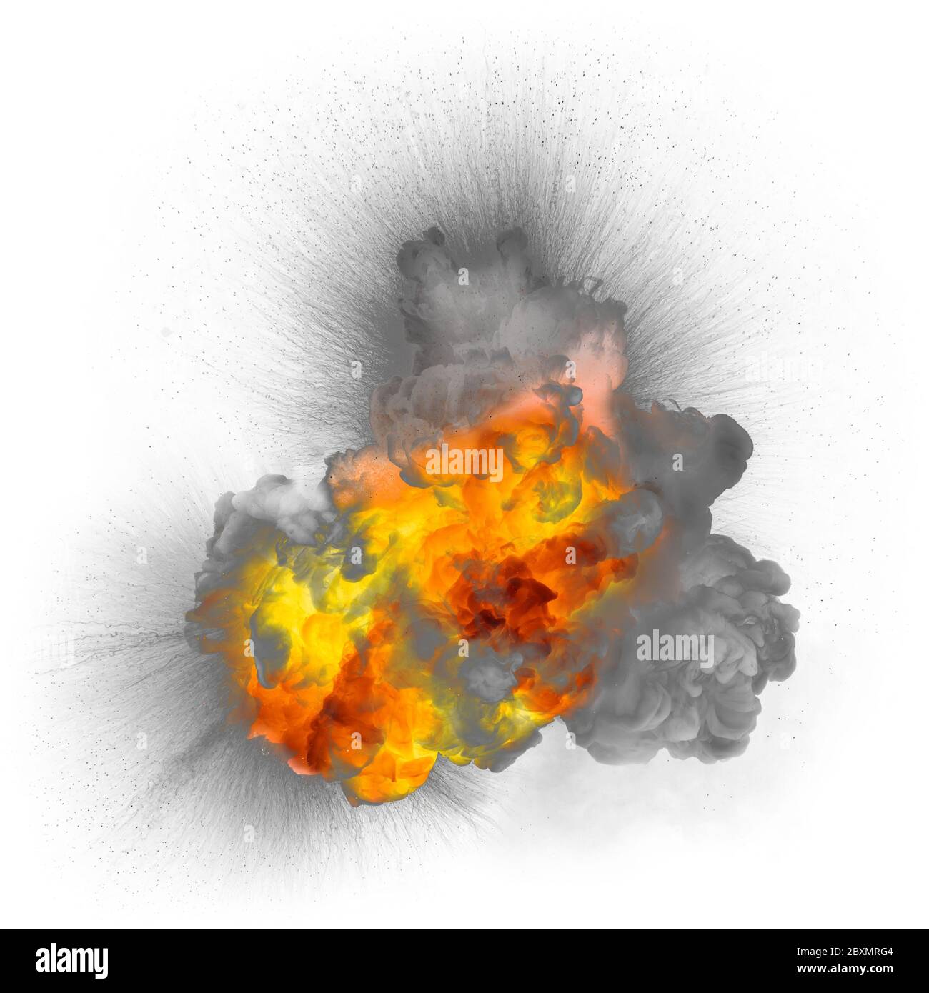 Fire Smoke White Background