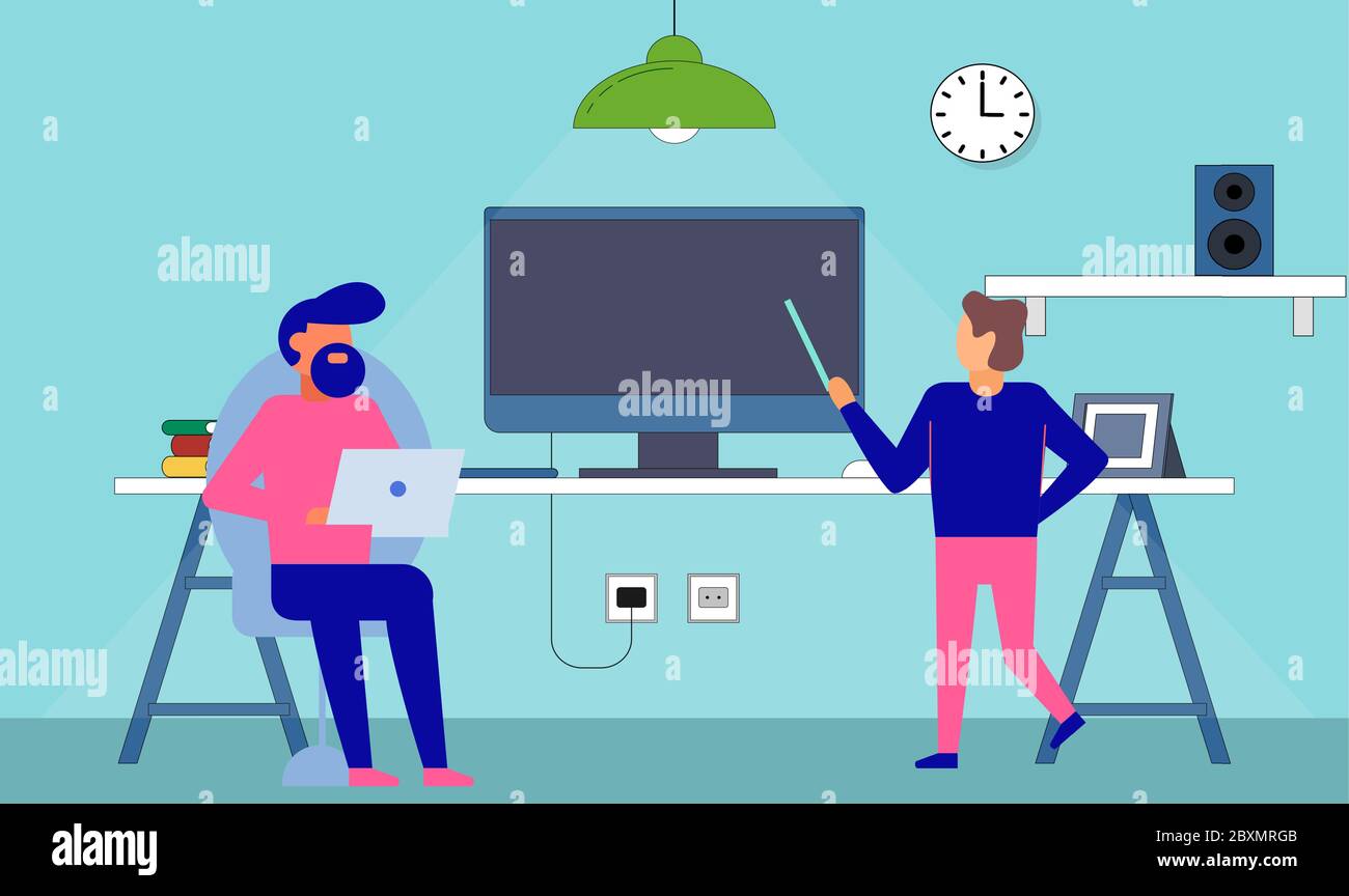 Person watching news tablet Stock Vector Images - Alamy