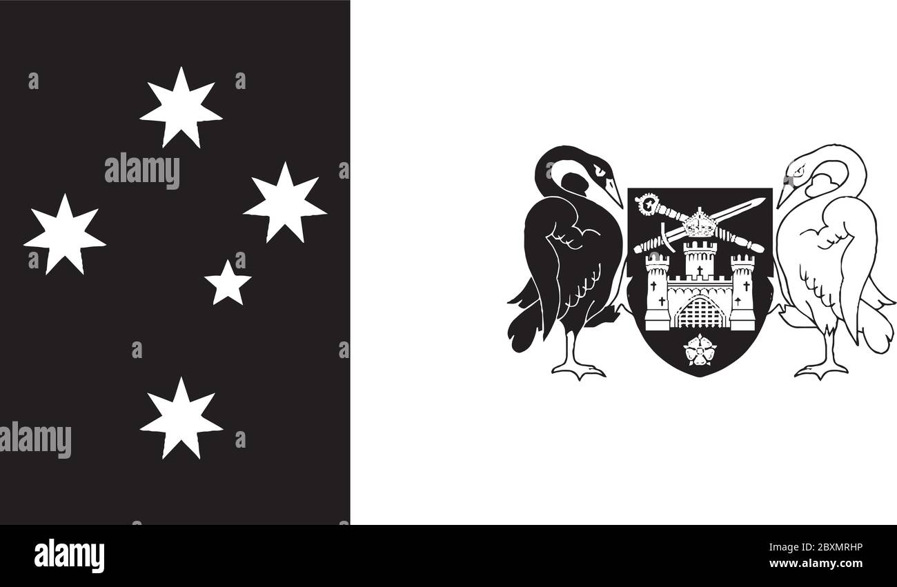 Flag of Australian Capital Territory. Black and white EPS Vector File ...