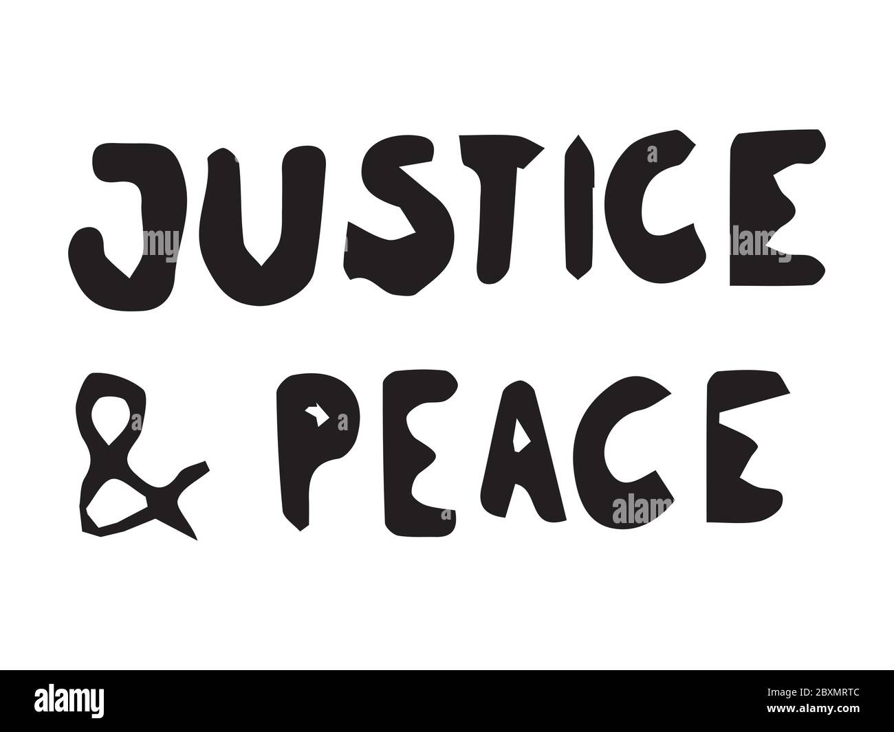 Justice and Peace text. Pictogram Illustration sign Depicting Peace and ...