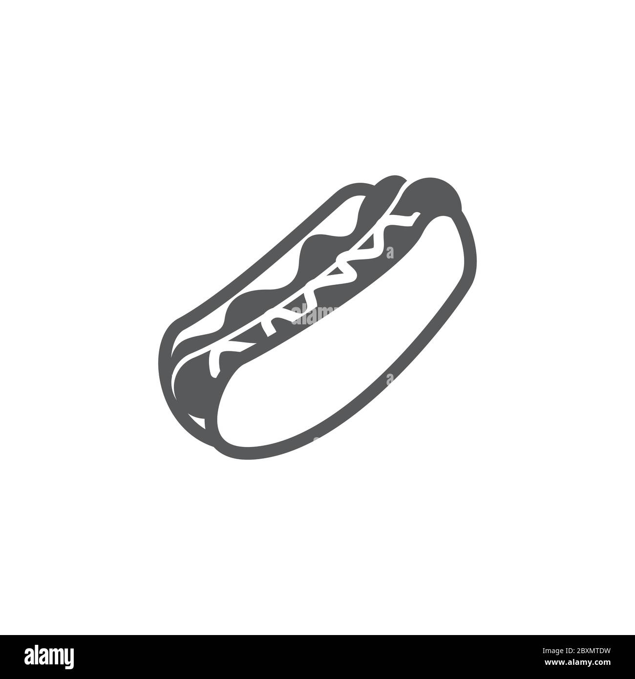 Lunch hot dog illustration Stock Vector Images - Alamy
