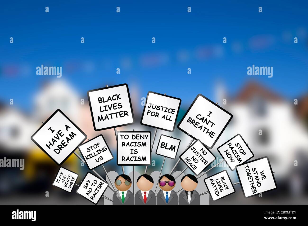 International human rights movement Black Lives Matter with crowd ...