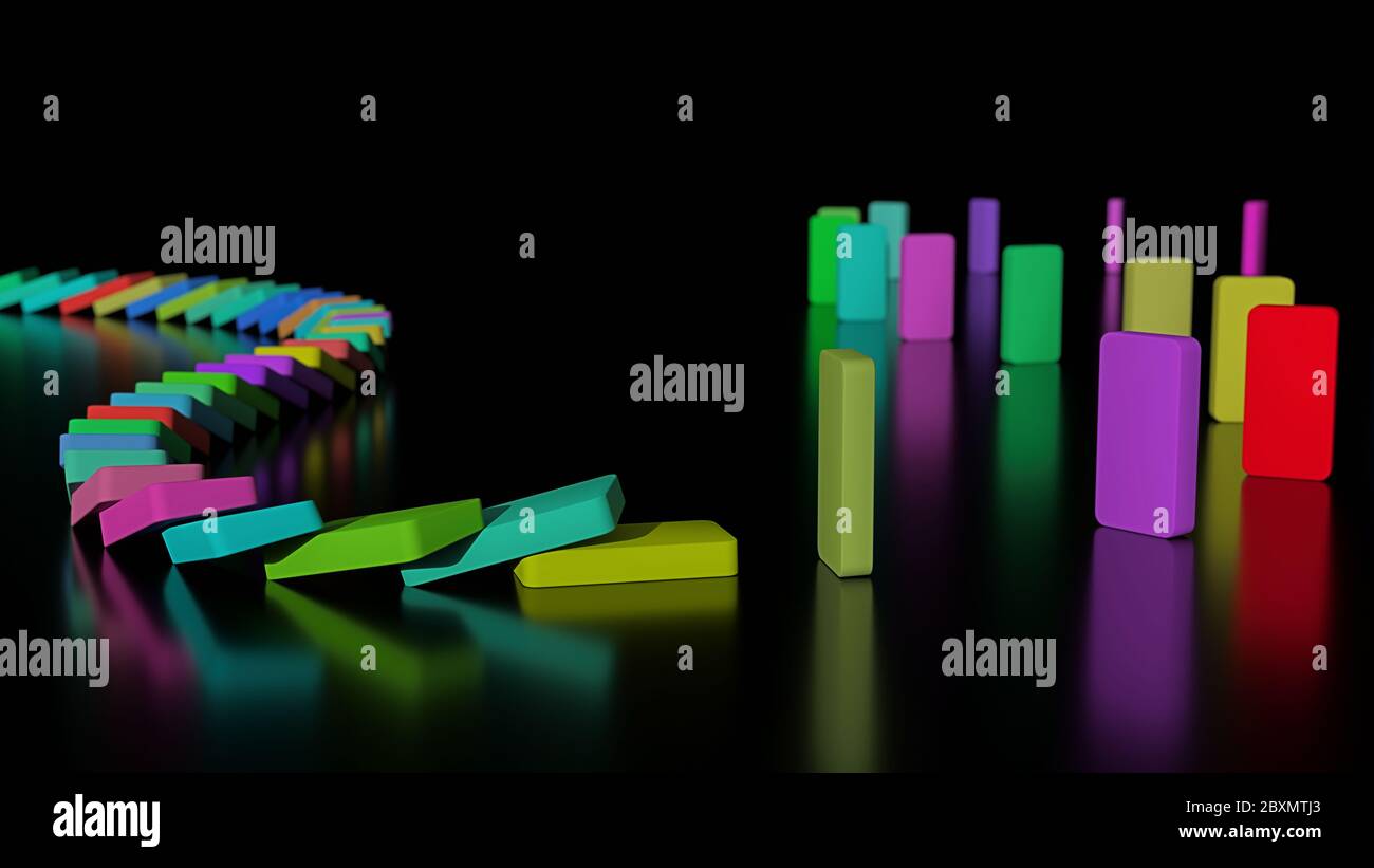Cause and effect domino hi-res stock photography and images - Alamy