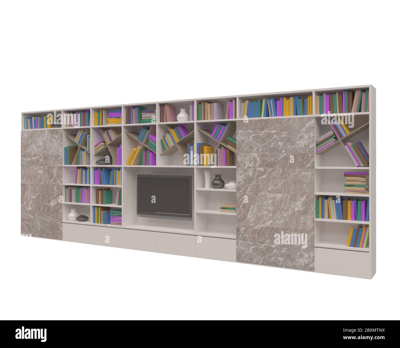 Full bookshelves Cut Out Stock Images & Pictures - Alamy