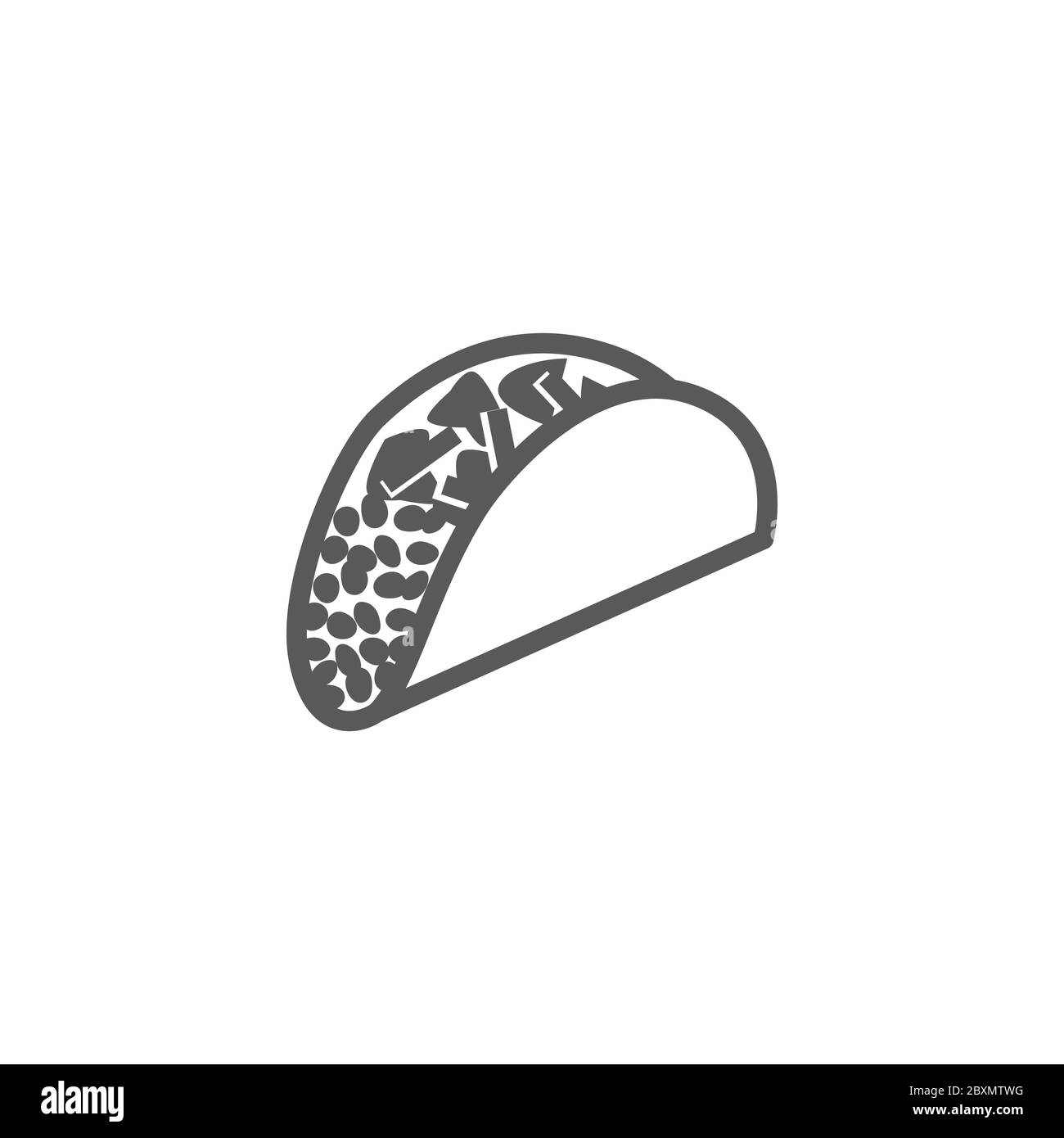 Taco icon vector hi-res stock photography and images - Alamy