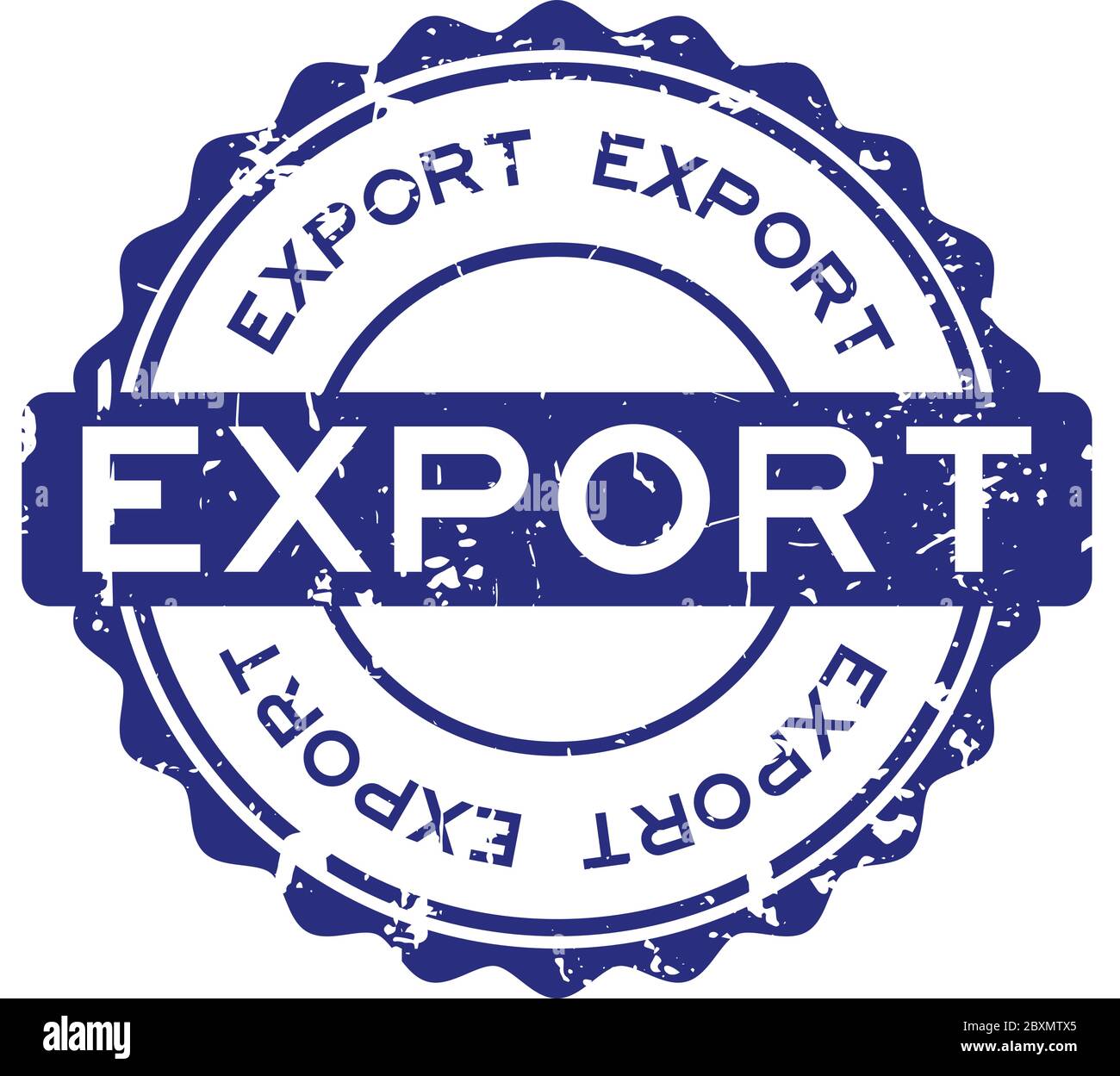Stamp export cargo ship icon Cut Out Stock Images & Pictures - Alamy