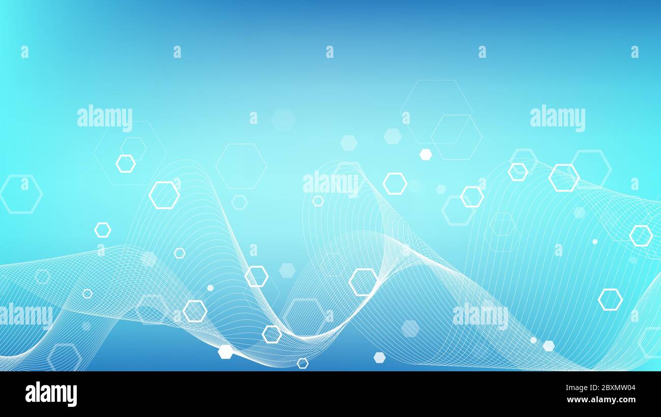 Abstract medical background DNA research, molecule, genetics, genome ...