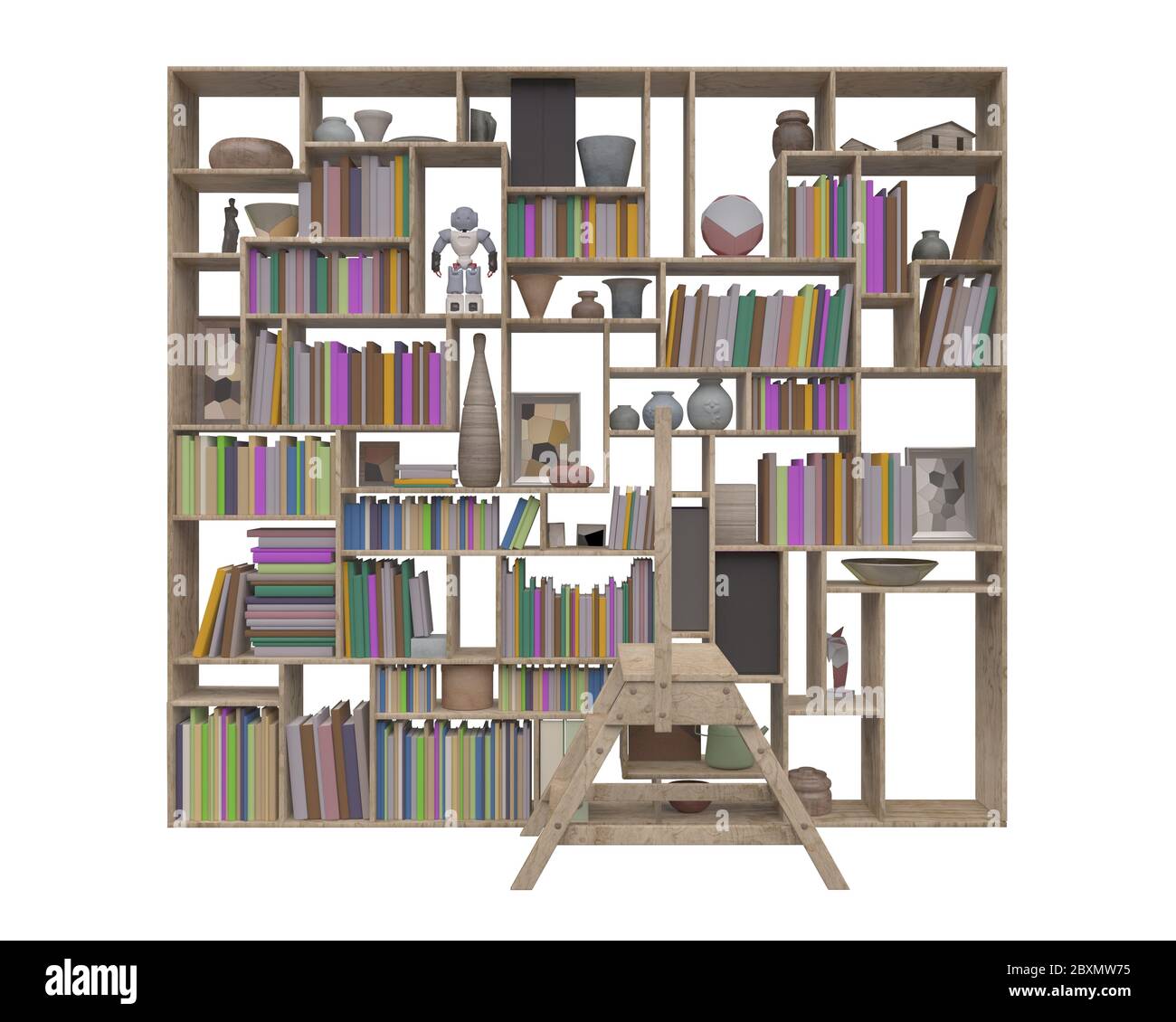 Full bookshelves Cut Out Stock Images & Pictures - Alamy