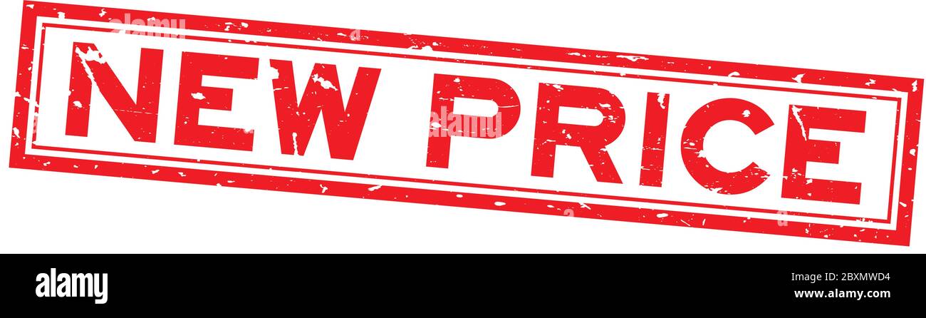 Grunge red new price word square rubber seal stamp on white background Stock Vector Image & Art ...