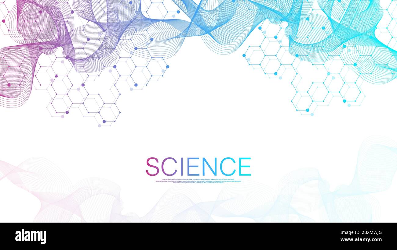 Molecular structure background. Science template wallpaper or banner ...