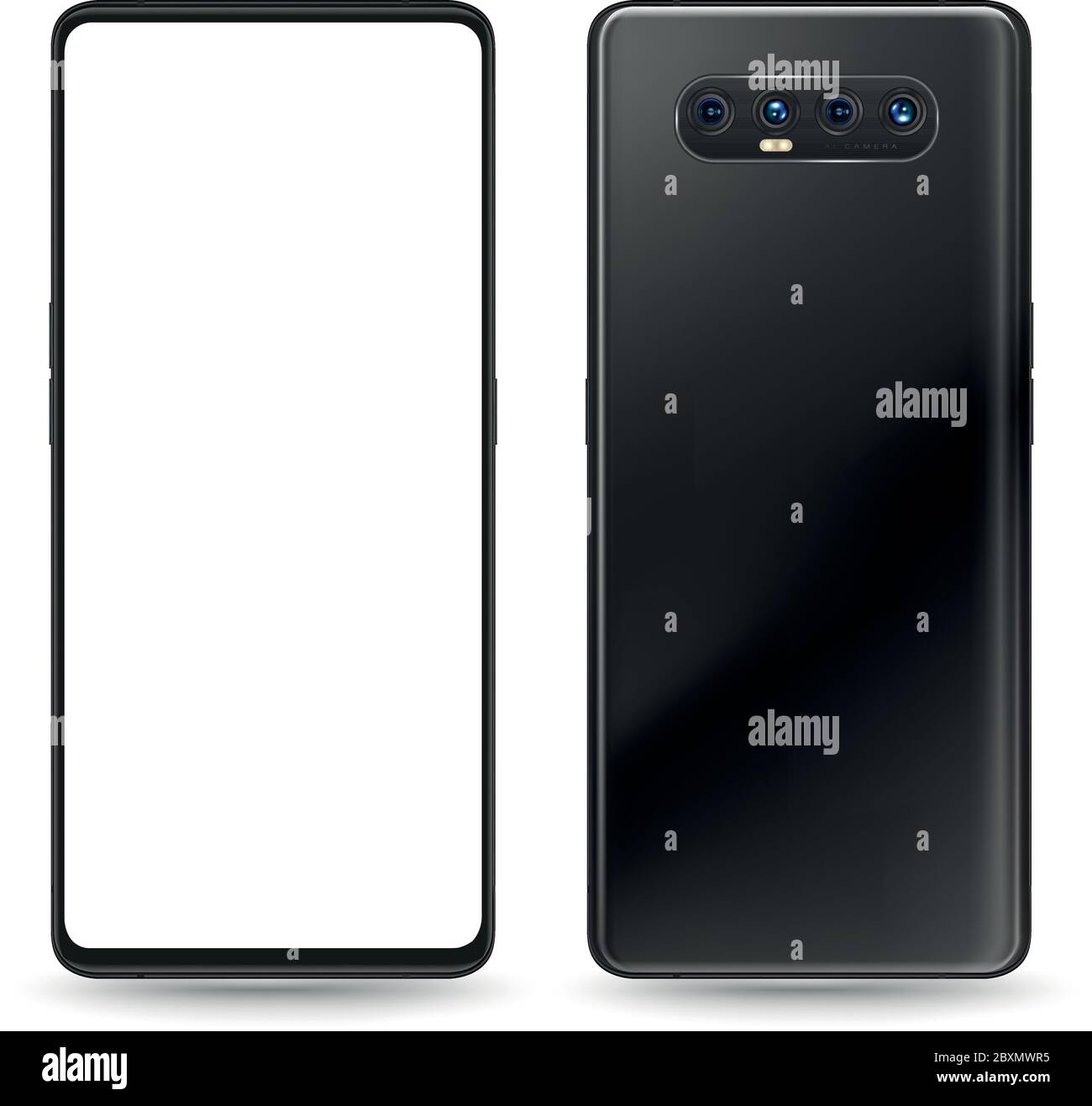 Smartphone mockup vector realistic for technology and easy place demo ...