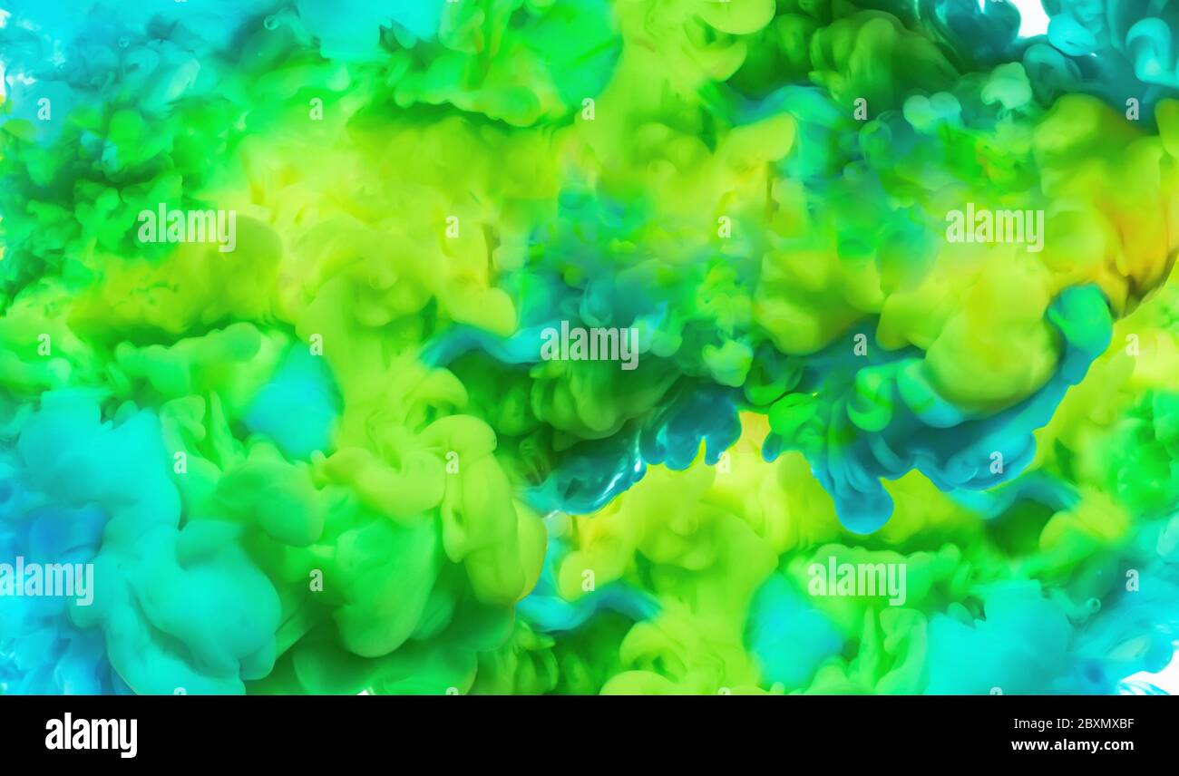 Explosion blue paint in transparent hi-res stock photography and images ...